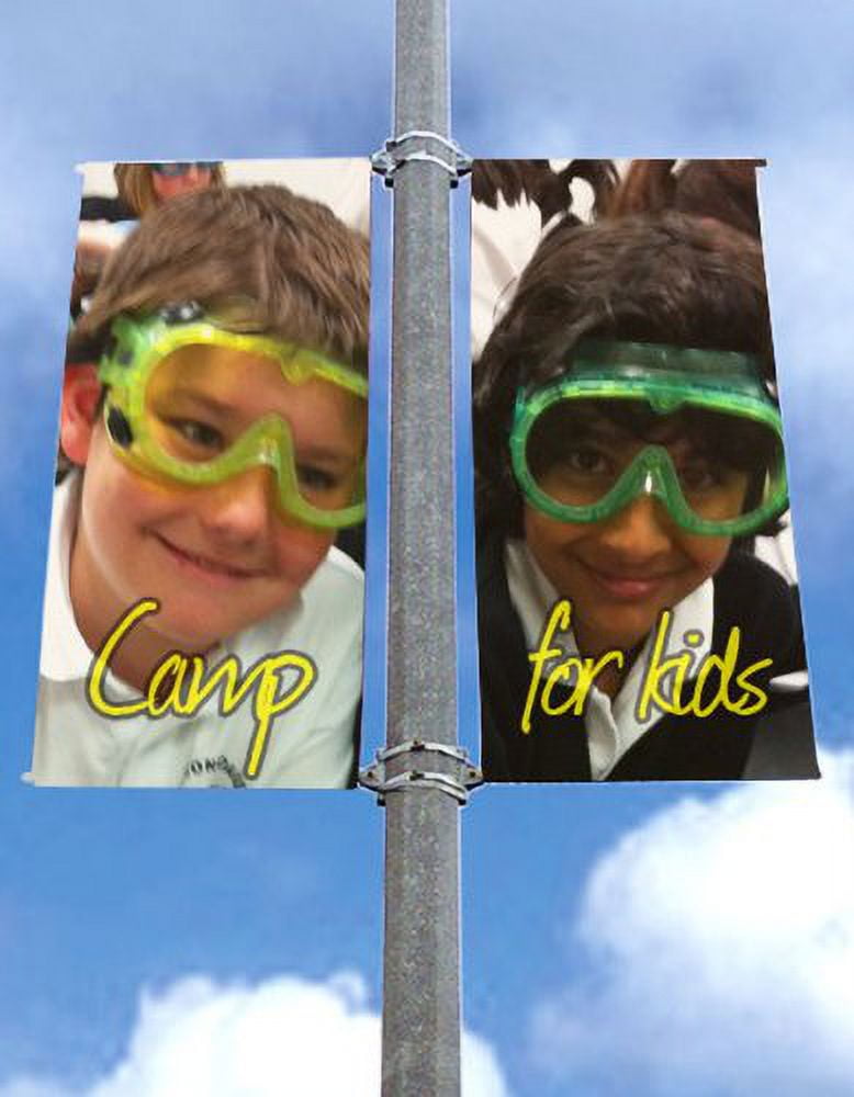 Street Light Pole Banner Bracket Hardware - Double Set - Walmart.com