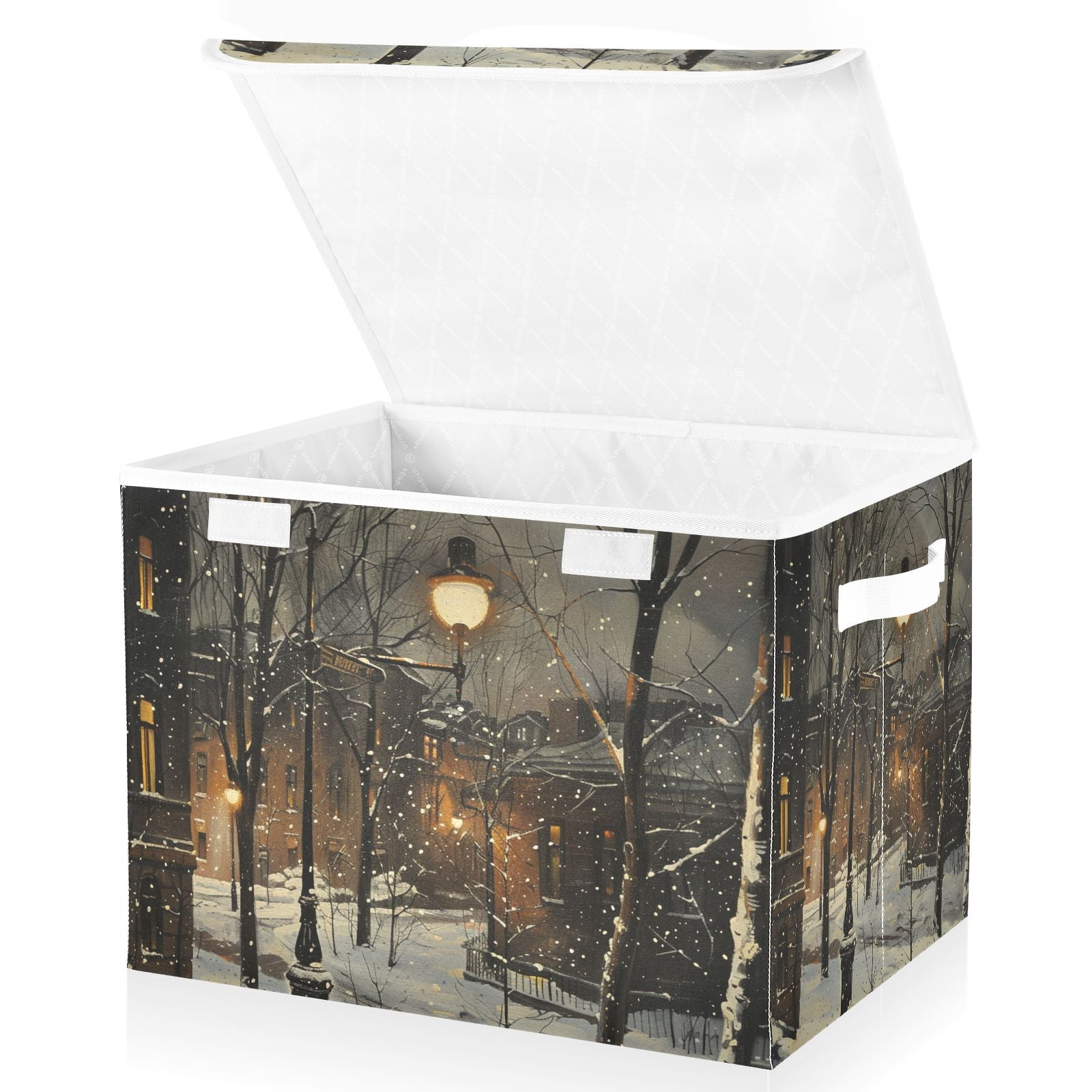 Street Light Trees Storage Basket for Shelves Foldable Container ...