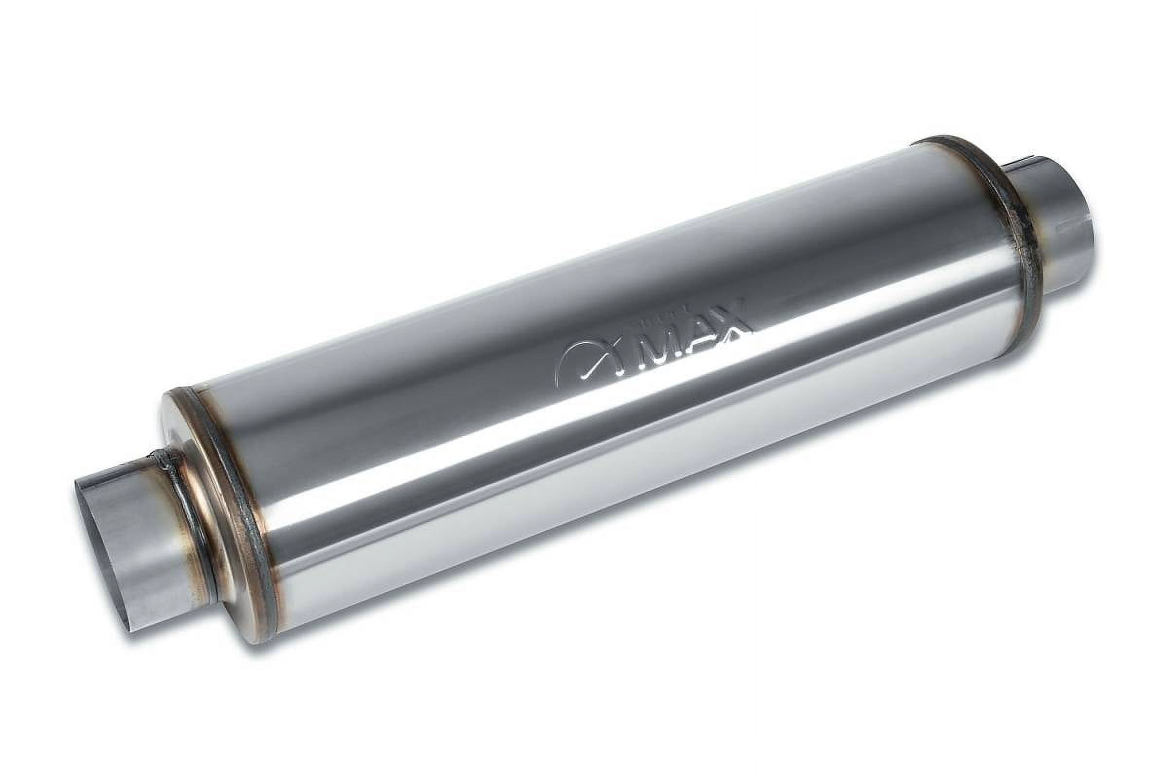 Street Max - SM12772 7" Round Body Muffler - 4" Center In / 4" Center ...