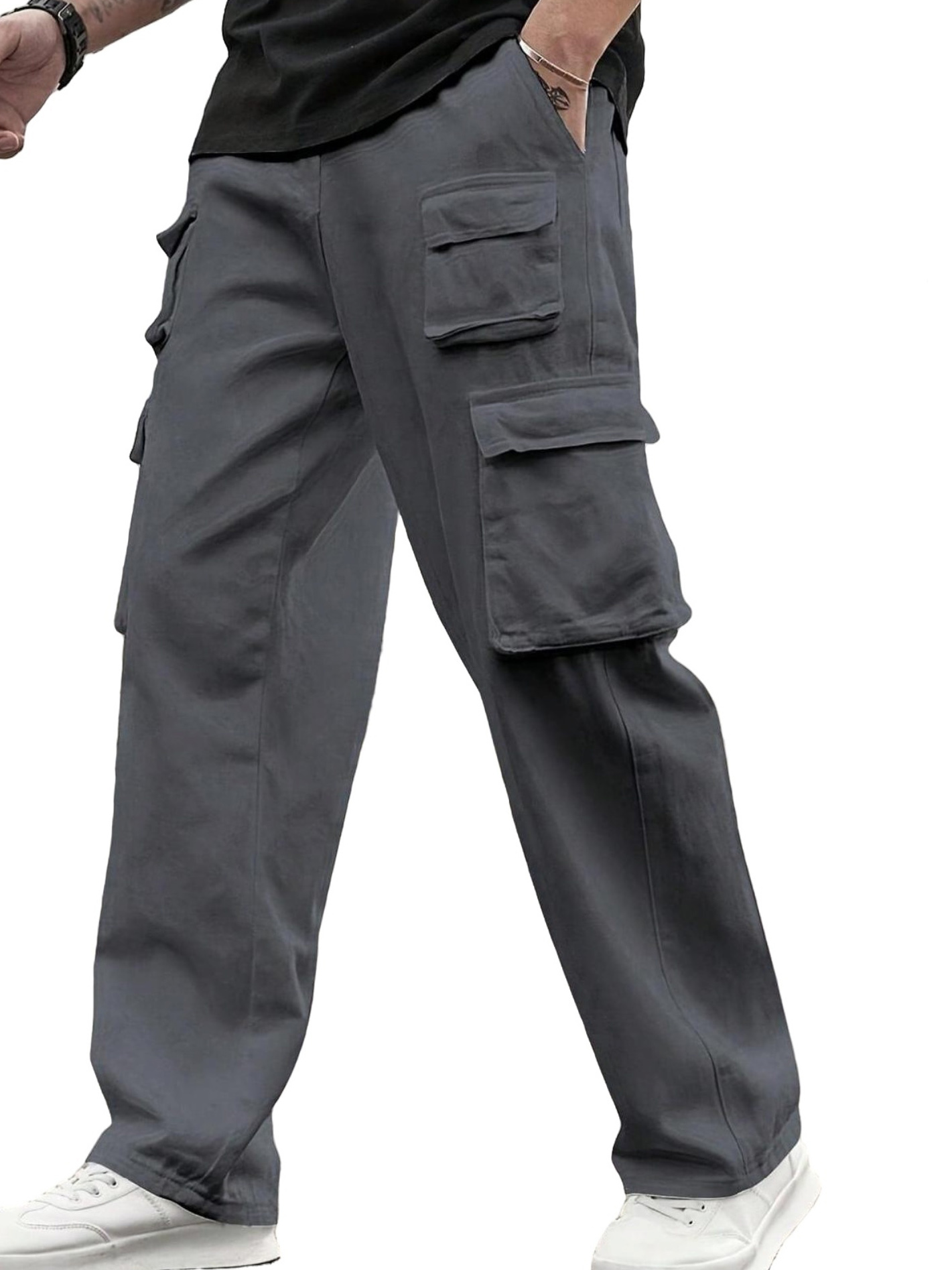 Street Plain Cargo Pants Grey Men Pants (Men's) - Walmart.com