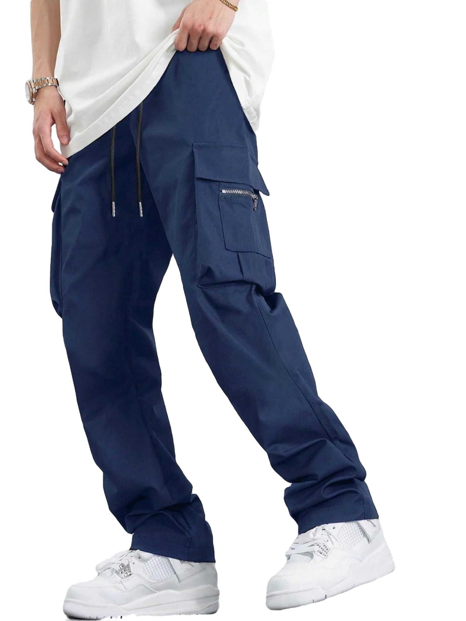 Street Plain Cargo Pants Navy Blue Men Pants (Men's) - Walmart.com
