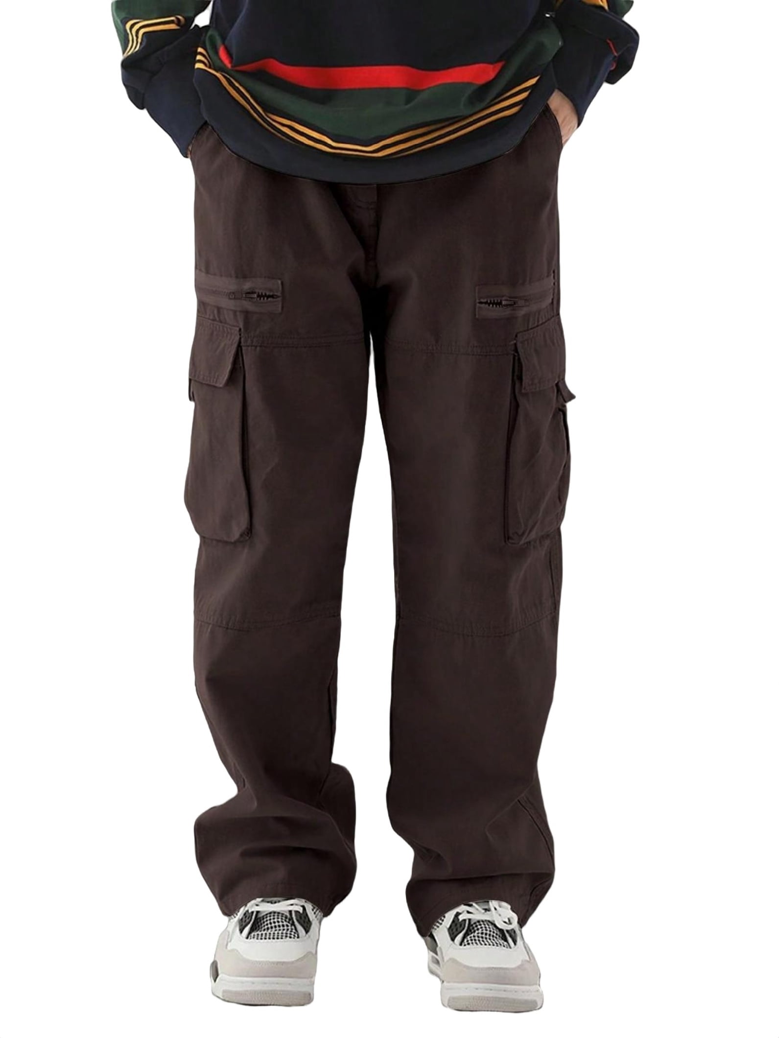 Street Plain Wide Leg Coffee Brown Men Pants (Men's) - Walmart.com
