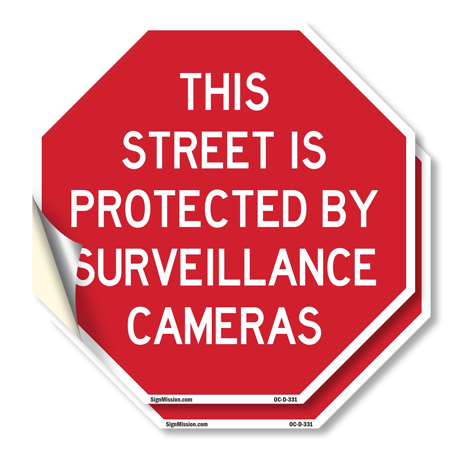 This Street Is Protected by Surveillance Cameras (2 Pack) 4 inch X 4 ...