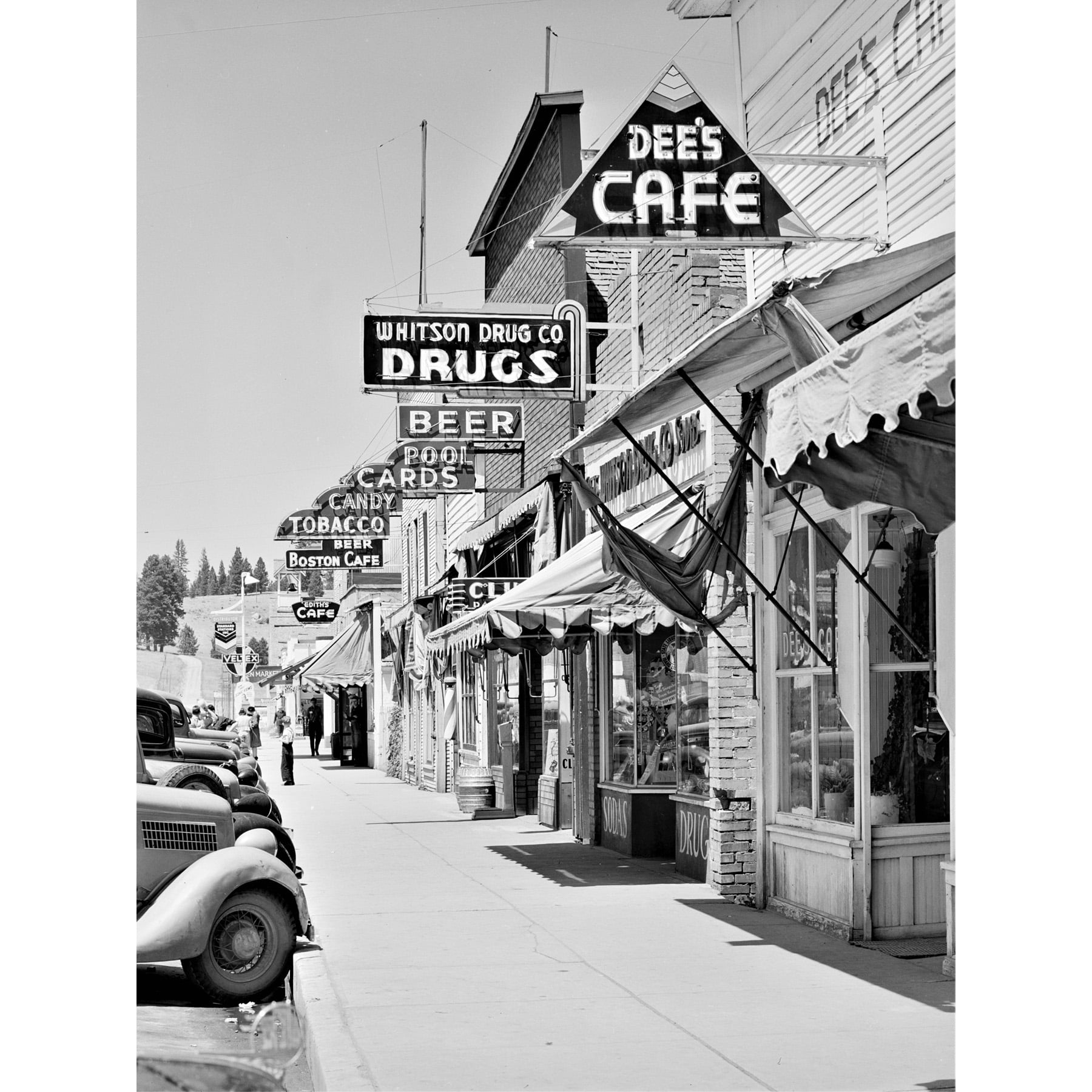 Street Scene Cascade Idaho USA 1941 Photo Extra Large XL Wall Art ...