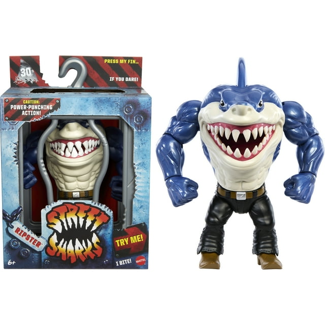 Walmart Street Sharks Ripster 6-Inch Action Figure Toy with Moving Jaw ...