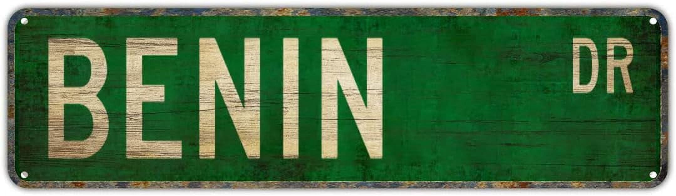 Street Sign Benin Sign Benin Gift Benin Keepsake Benin Wall Decor ...