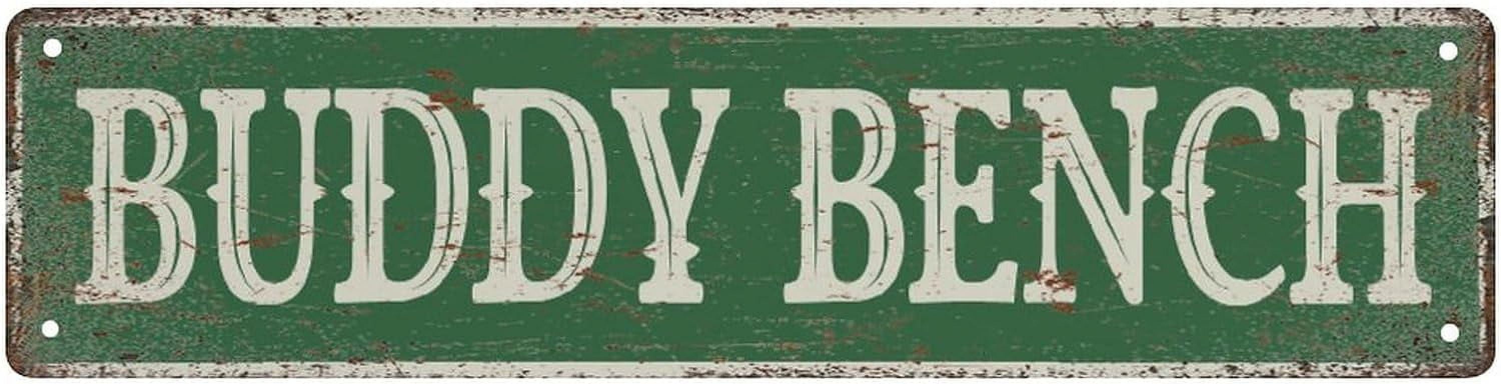 Street Sign Buddy Bench Vintage Sign Retro Tin Signs Aluminum Metal ...