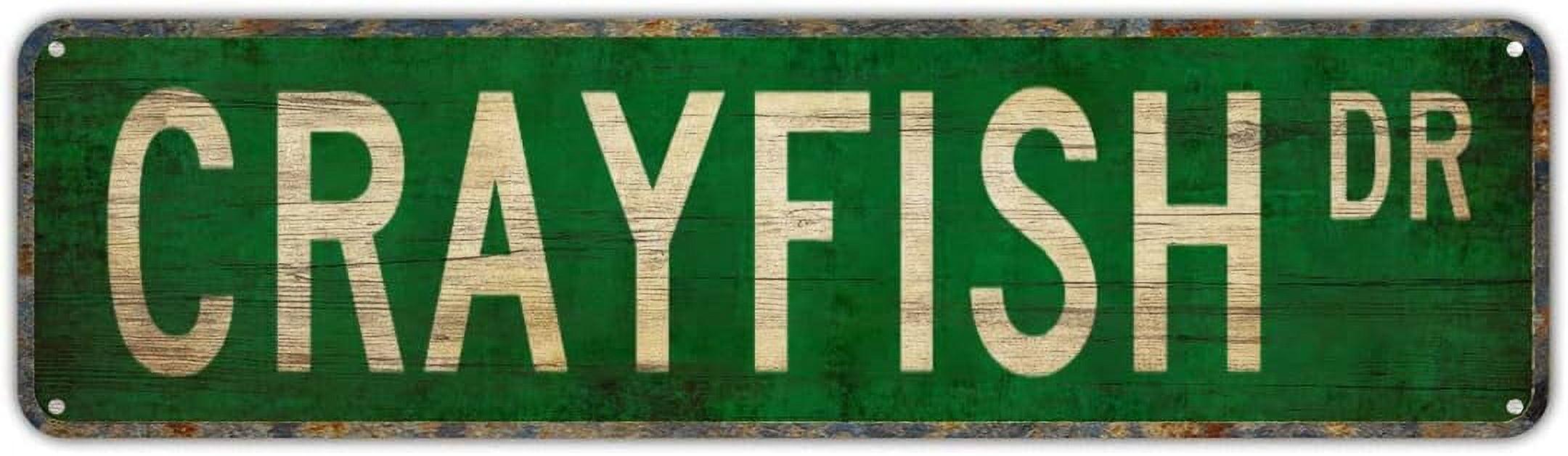 Street Sign Crayfish Crayfish Gift Crayfish Sign Crayfish Decor Street ...