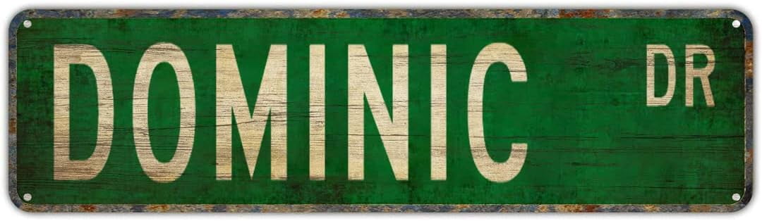 Street Sign Dominic Dominic Sign Dominic Fan Dominic Decor Child Gift ...