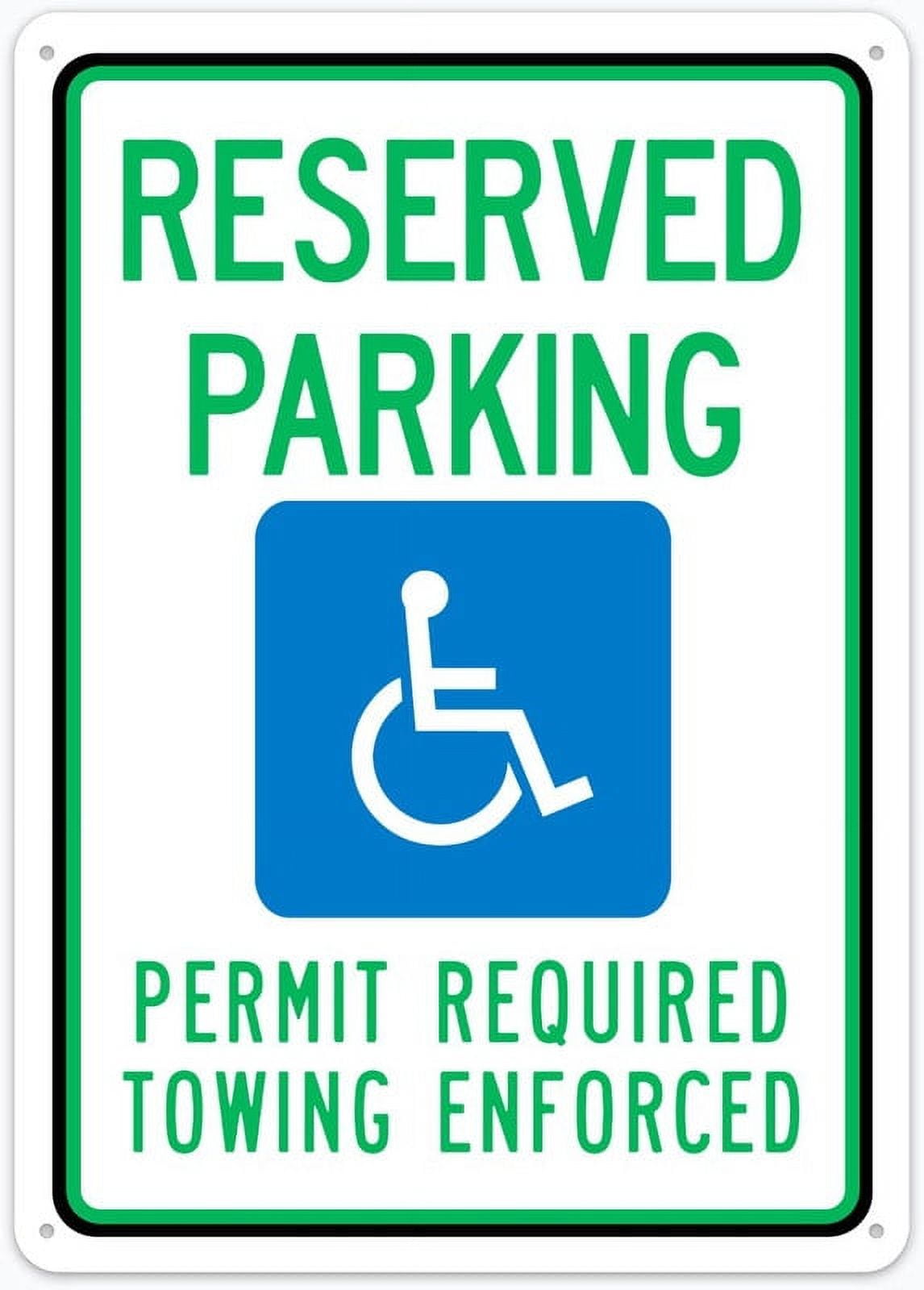 Street Sign Handicapped Reserved Parking Permit Required Towing ...