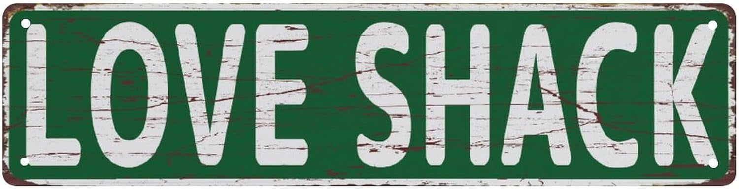 Street Sign Love Shack Vintage Rustic Retro Decor Funny Metal Tin Sign ...