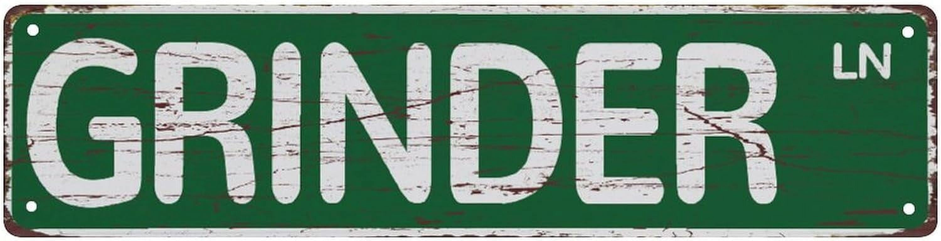 Street Sign Metal Tin Signs Grinder Lane Funny Metal Tin Sign Outdoor ...