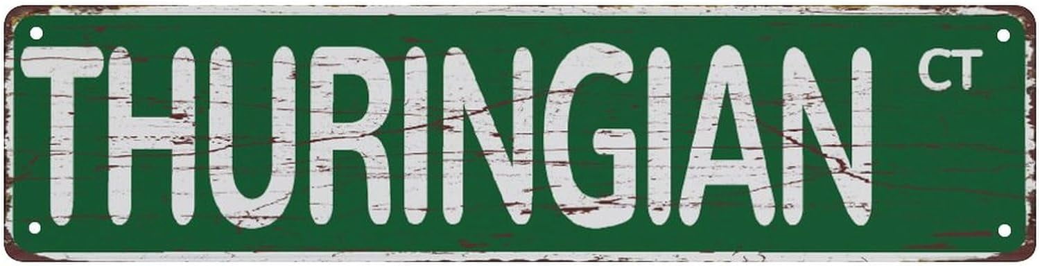 Street Sign Metal Tin Signs Thuringian Court Vintage Signs Retro Tin ...