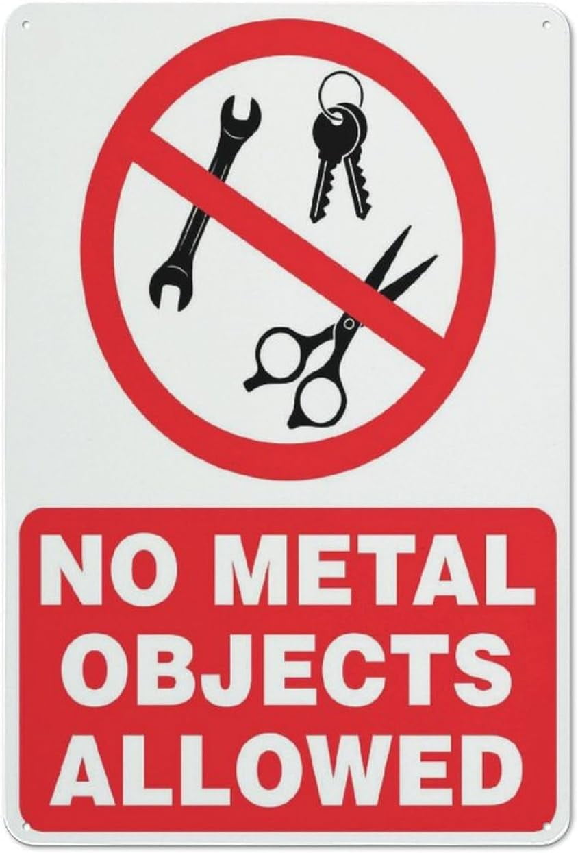 Street Sign No Metal Object Allowed Retro Vintage Sign Home Bar Pub ...