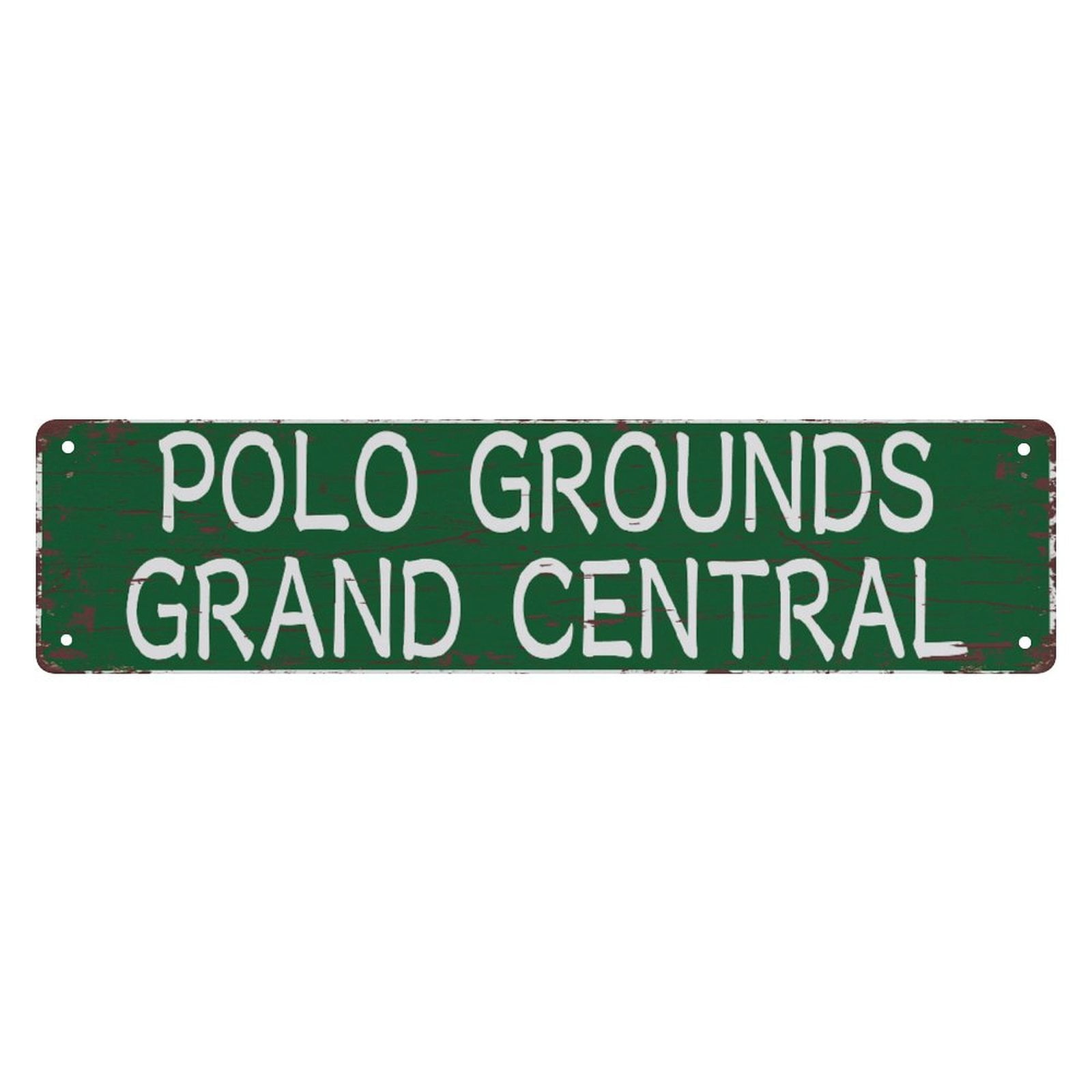 Street Sign Polo Grounds Grand Central Funny Metal Tin Sign Outdoor Bar Accessories Vintage ...