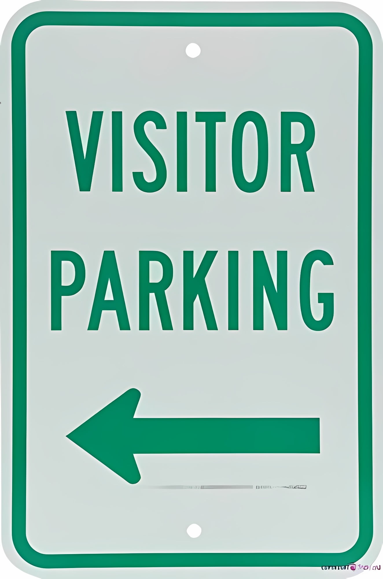 Street Sign Visitor Parking With Left Arrow Tin Sign - 8"x12", Aluminum ...