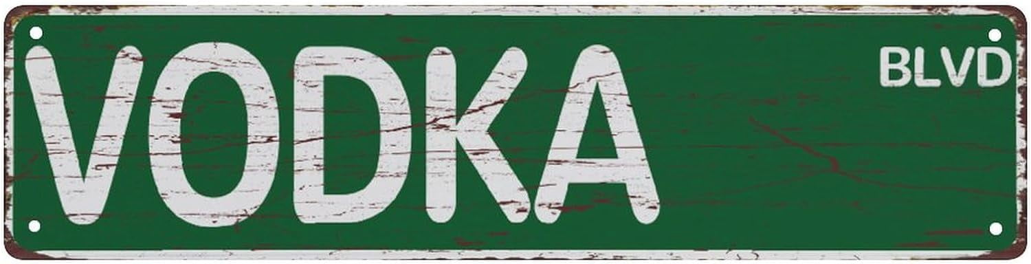 Street Sign Vodka Blvd Sign Rustic Metal Tin Sign Home Outdoor Art Wall ...