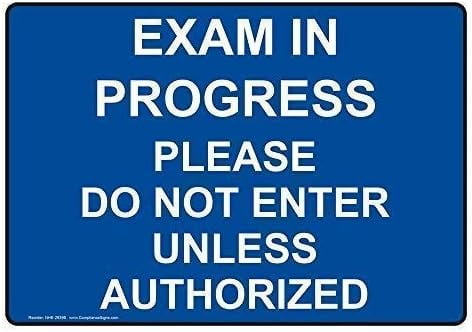 Street Sign Warning Plaque Wall Decor Exam Progress Please Do Not Enter ...
