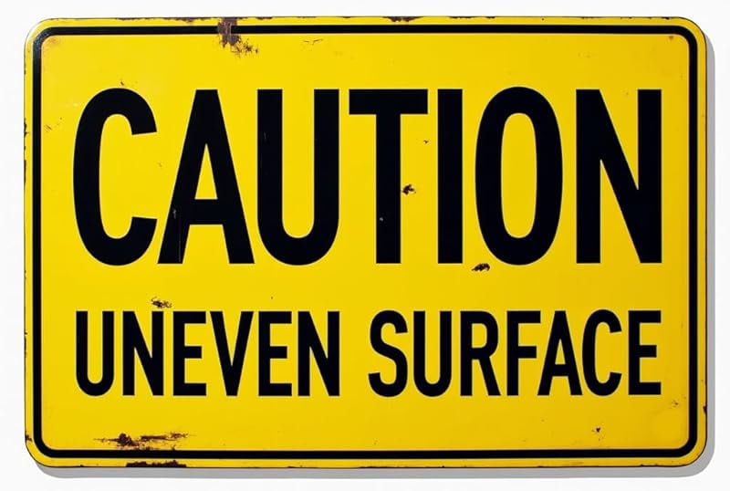 Street Sign warning plaque Caution Uneven Surface Hazard Watch Your ...