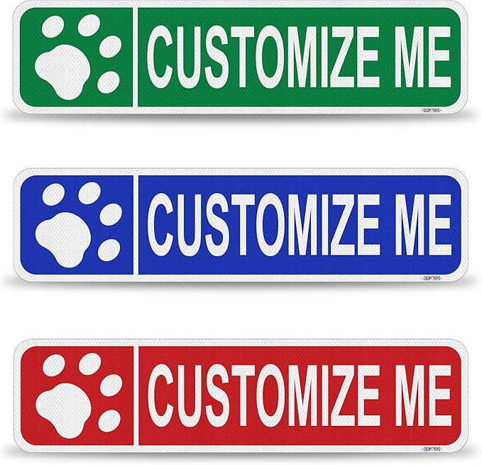 Street Signs Customized Paw | Custom Street Road Signs | Design Your ...