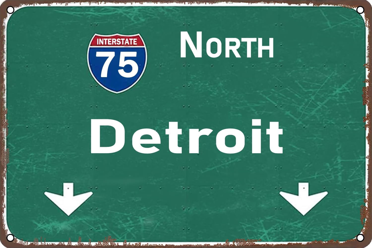 Street Signs North Detroit Interstate Metal Tin Sign 8x12 Inch ...