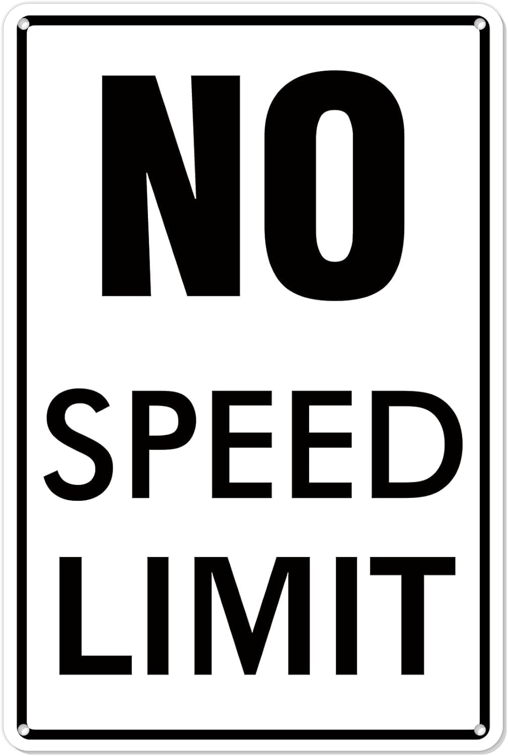 Street Signs Room Decor Vintage Road Signs with NO SPEED LIMIT ...