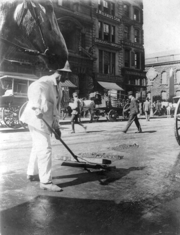Street Sweeper, C1910. /Na Street Sweeper, Employed By The Department ...