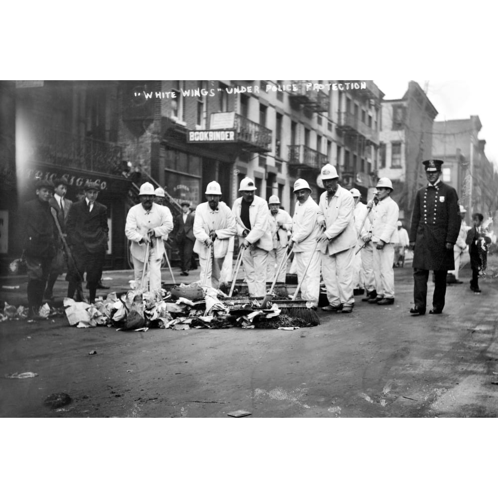 Street Sweepers 1911. Nstreet Sweepers At Work Under Police Protection ...
