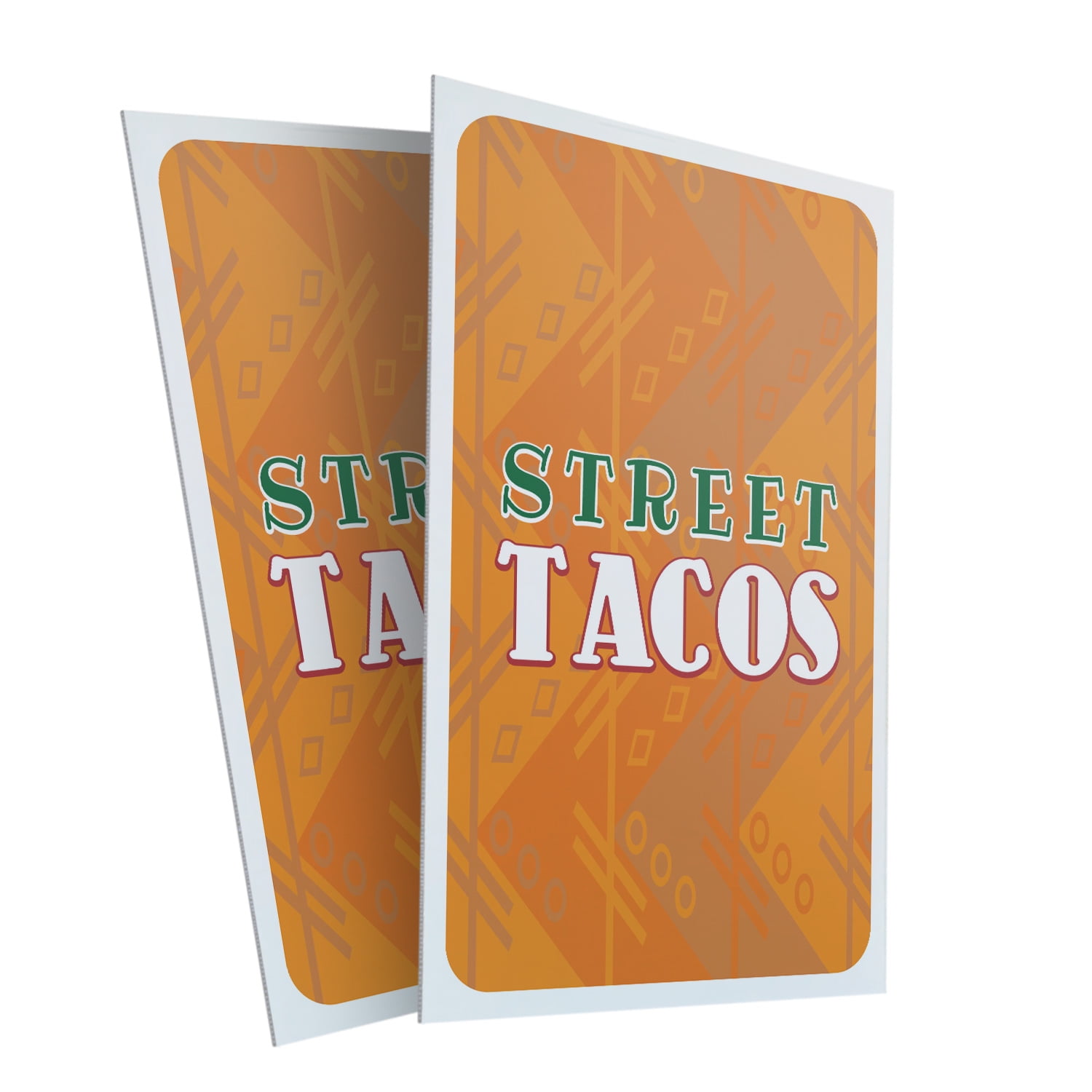 Street Tacos (2-PACK) 24" x 36" Plastic Signs | Sign Insert 4mm ...