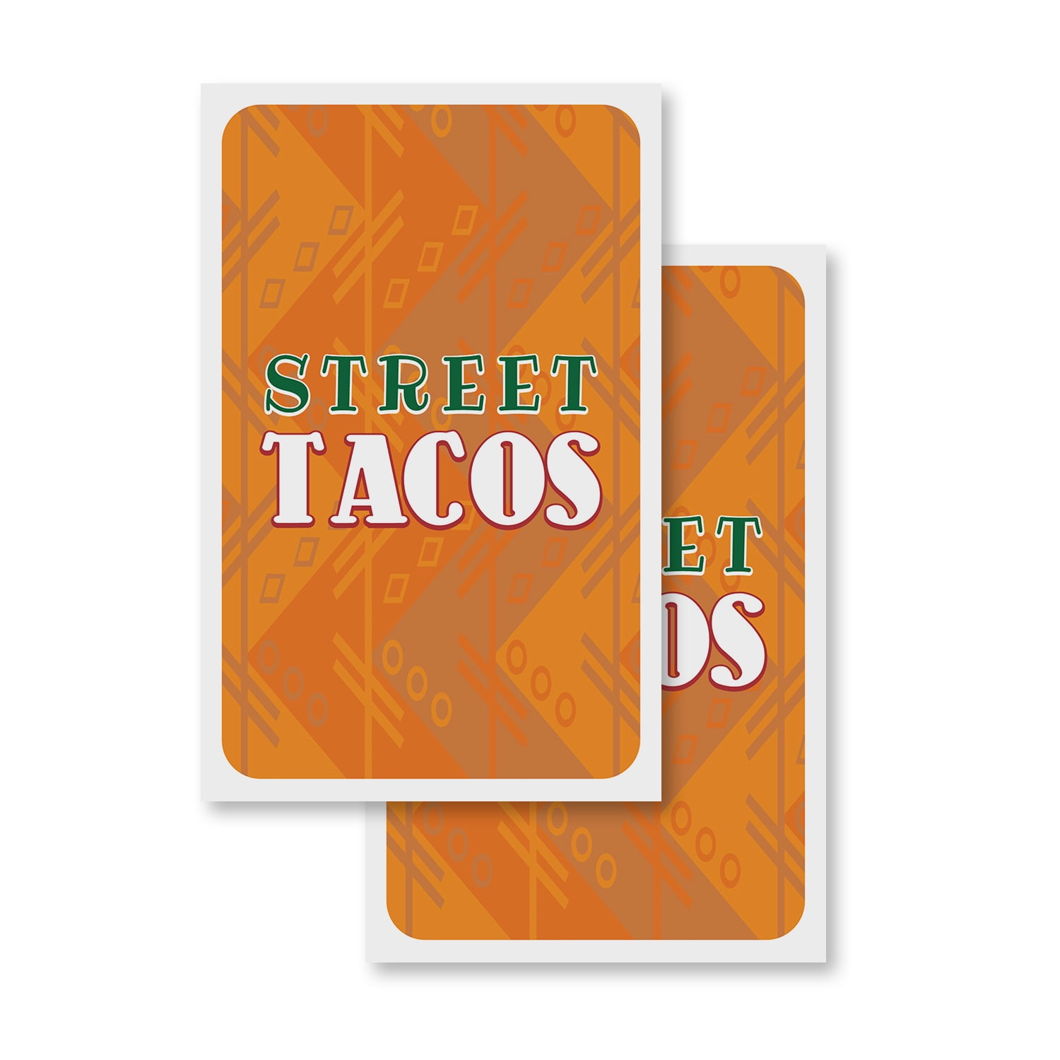 Street Tacos (2-PACK) 24" x 36" Vinyl Decals | Sign Insert Peel & Stick ...