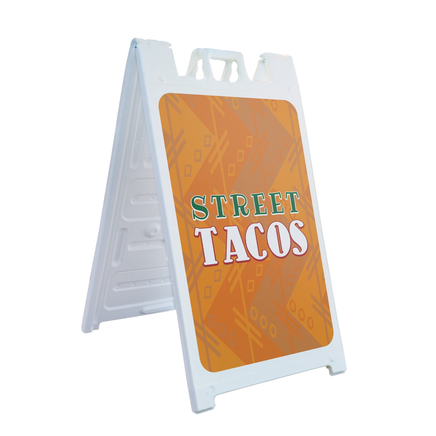 Street Tacos 24" x 36" Double Sided A-Frame Sidewalk Sign, Includes 2 ...