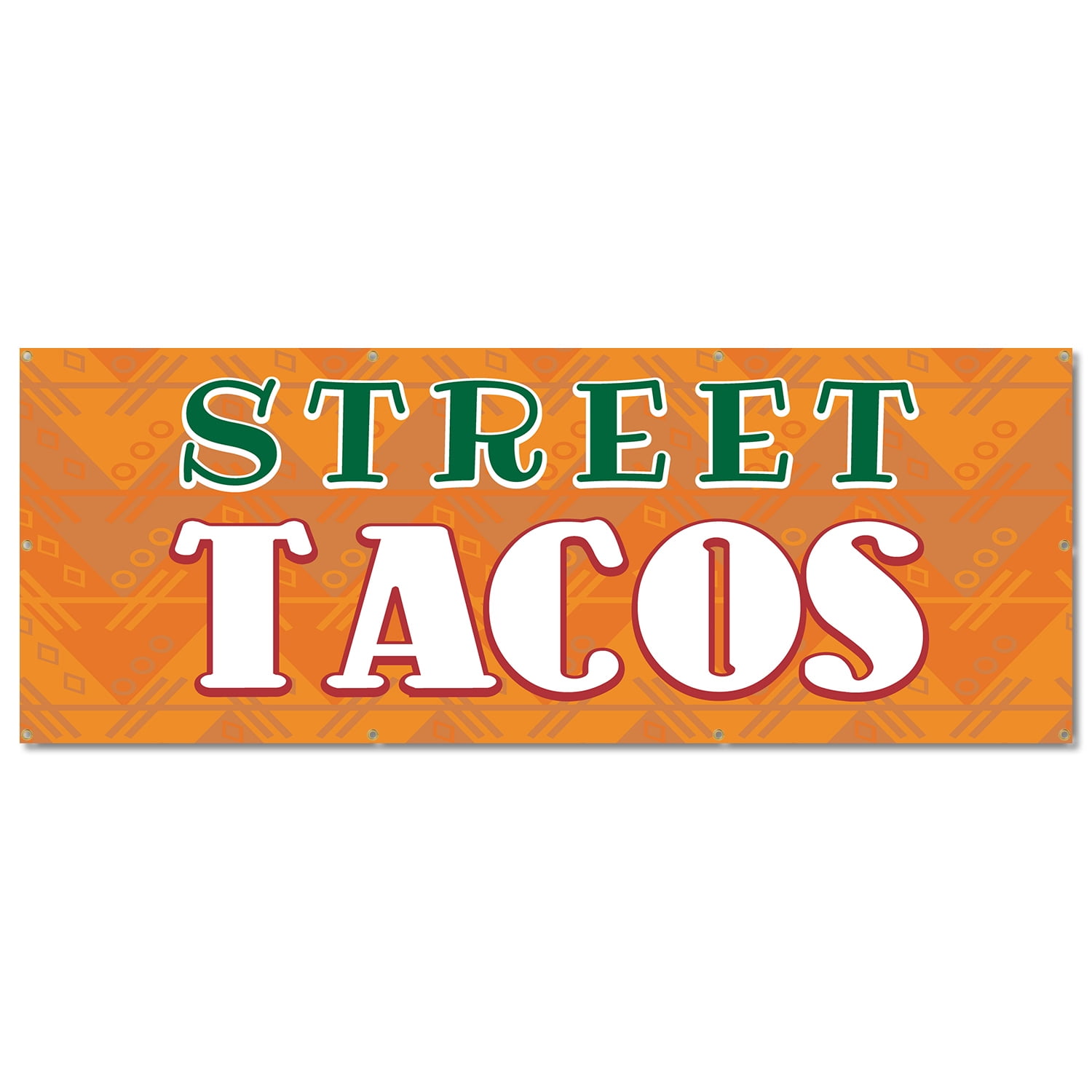 Street Tacos | 36" X 96" Banner | Outdoor Vinyl Sign With Grommets ...