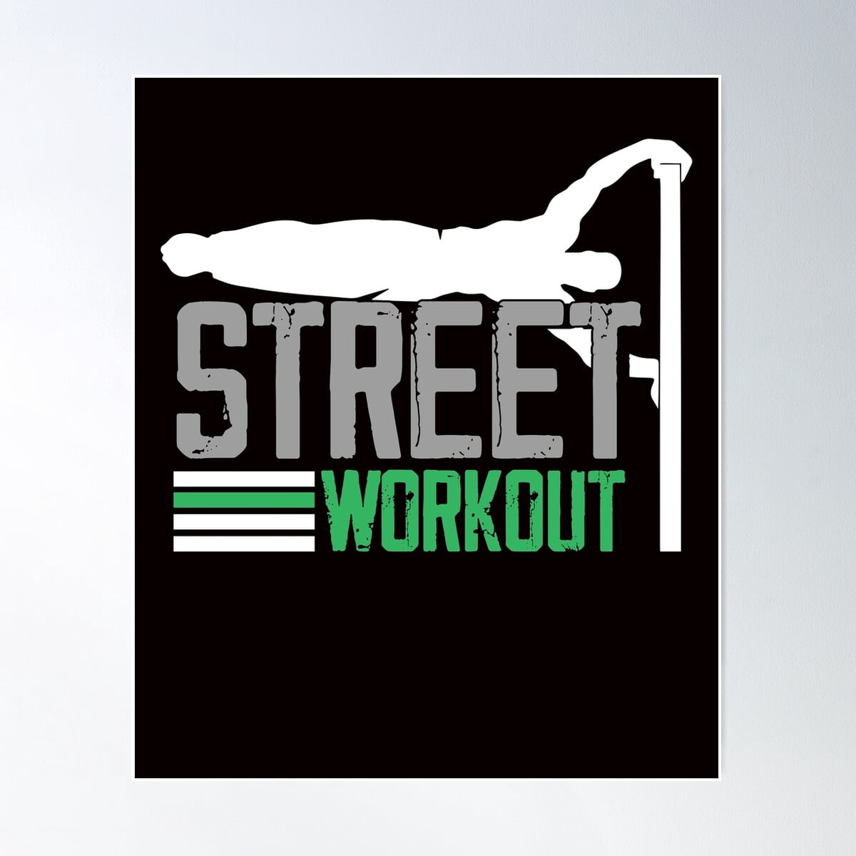 Street Workout Calisthenics Gym Fitness Training Exercise Poster Wall ...