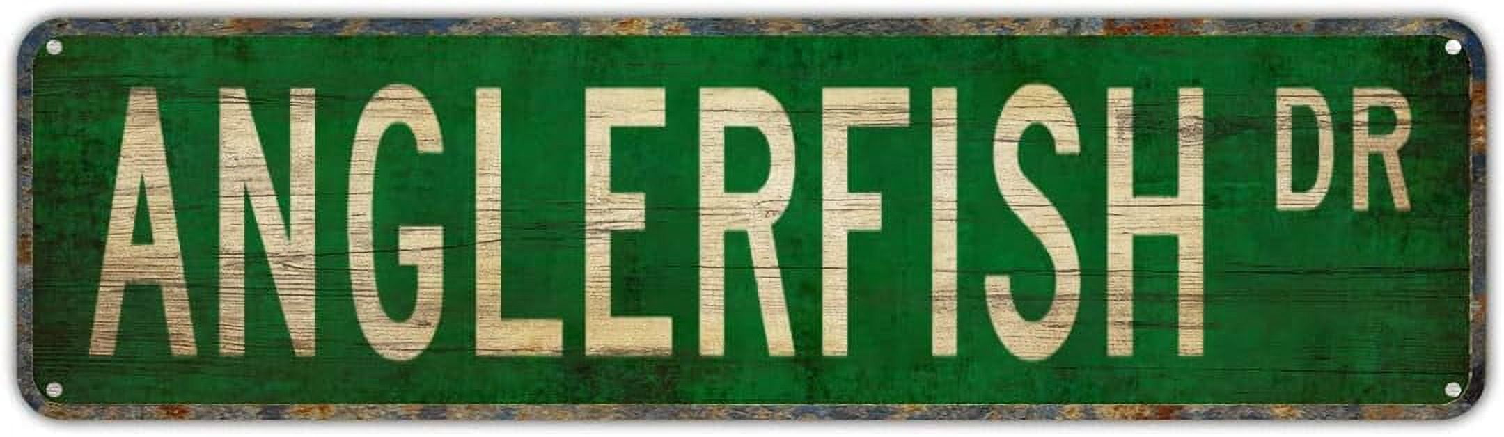 Street sign Anglerfish Anglerfish Gift Anglerfish Sign Bait Fish Road ...