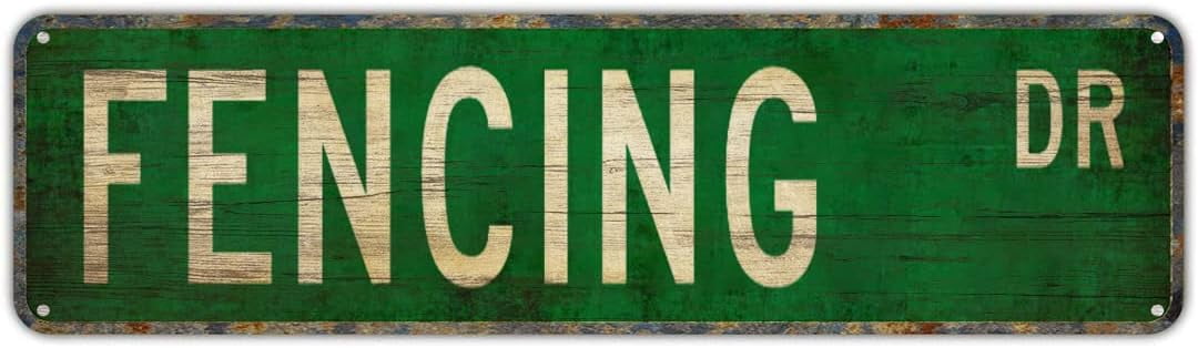 Street sign Fencing Fencing Sign Fencing Fan Fencing Gift Fencer Gift ...