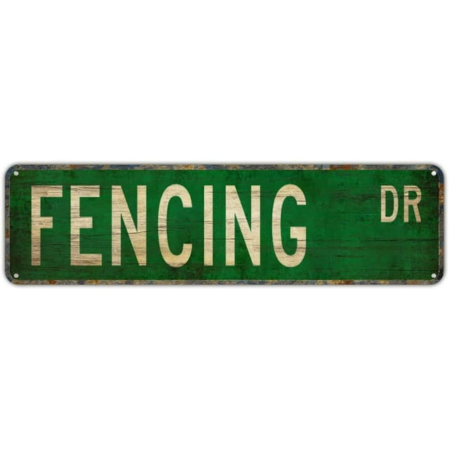 Street sign Fencing Fencing Sign Fencing Fan Fencing Gift Fencer Gift ...
