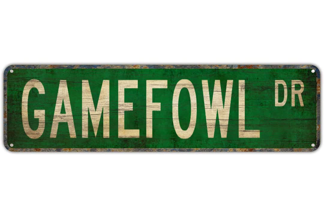 Street sign Gamefowl Gamefowl Gift Gamefowl Sign Gamefowl Decor Street ...