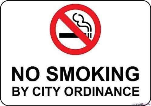 Street sign Indication warning sign No Smoking By City Ordinance Wall ...