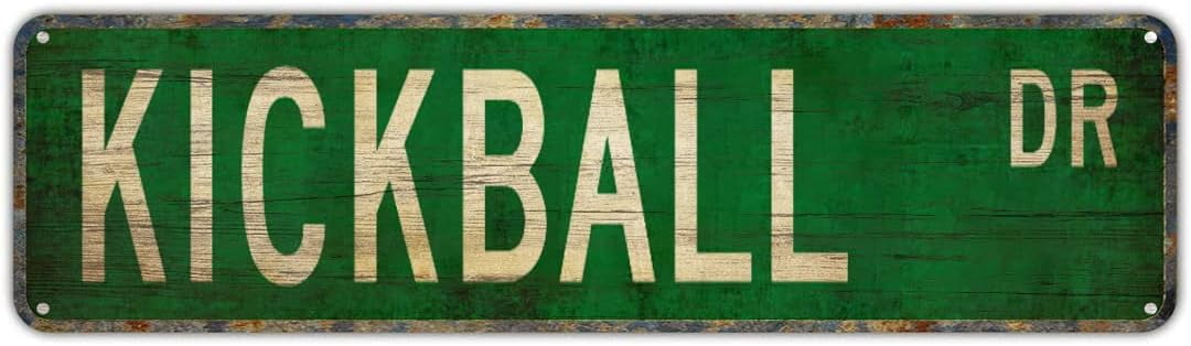 Street sign Kickball Kickball Sign Kickball Fan Kickball Player Street ...