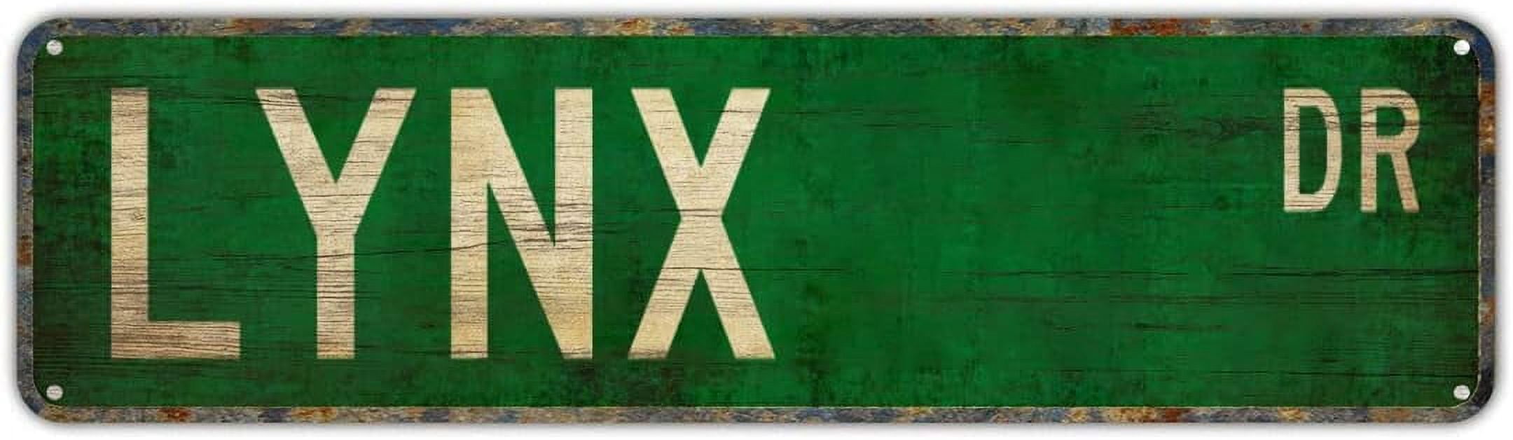 Street sign Lynx Lynx Gift Lynx Sign Lynx Decor Lynx Lover Bobcat ...
