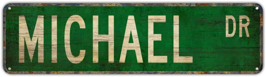Street sign Michael Michael Sign Michael Gift Michael Decor Child ...