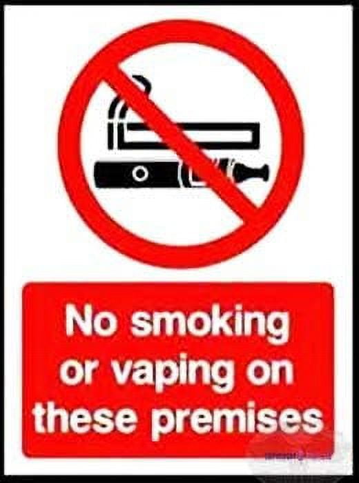 Street sign Notice plaque Vintage No Smoking Decor Sign Or Vaping On These Premises Sticker ...