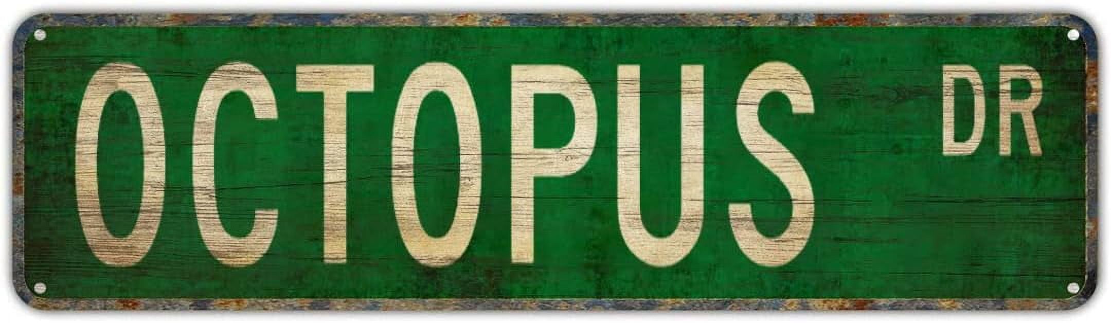 Street sign Octopus Octopus Gift Octopus Sign Octopus Decor Octopus ...