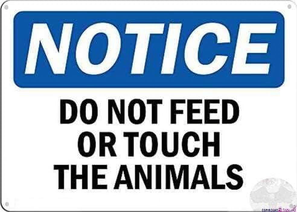 Street sign warning plaque Do Not Feed Or Touch The Animals Metal Tin ...