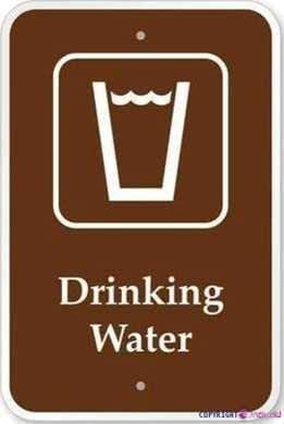 Street sign warning plaque Drinking Water (graphic) Aluminum Metal For ...