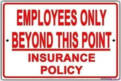 Street sign warning plaque Employees Only Beyond This Point Insurance ...