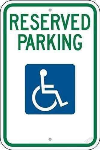 Street sign warning plaque Federal Handicap Parking Prismatic Engineer ...
