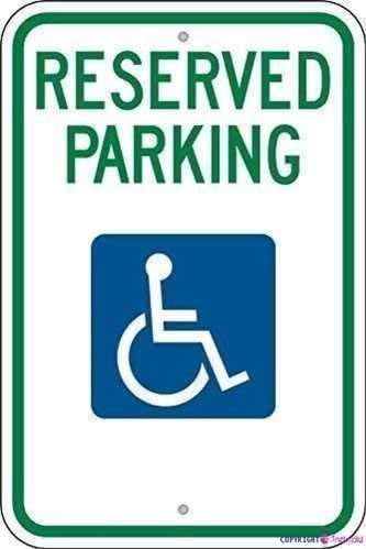 Street sign warning plaque Federal Handicap Parking Prismatic Engineer ...