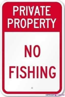 Street sign warning plaque Metal Tin Private Property No Fishing Decor ...