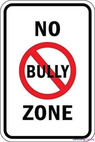 Street sign warning plaque No Bully Zone sign Courtyard decoration ...